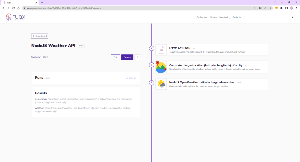 Tutorial Write Javascript Action In Ryax Ryax Technologies